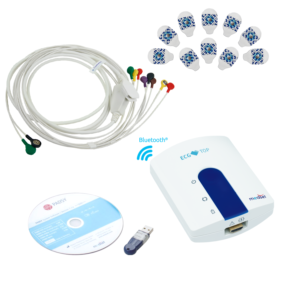 Zátěžové + klidové BLUETOOTH PC-EKG PADSY (ECG Top BT) - COMPEK MEDICAL ...